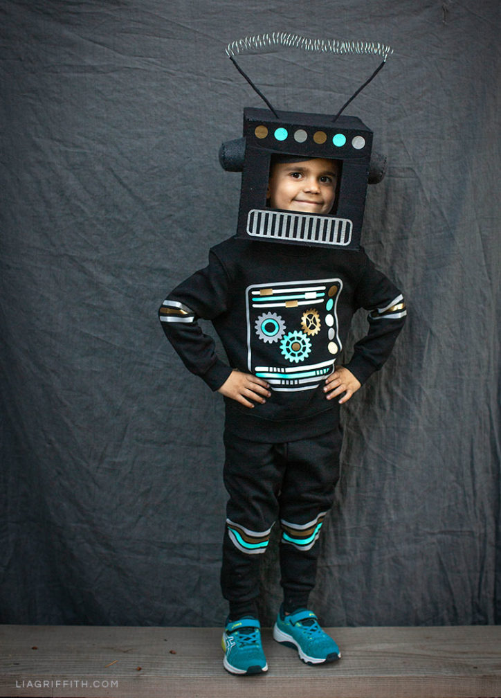 Halloween DIY Robot Costume for Kids - Lia Griffith