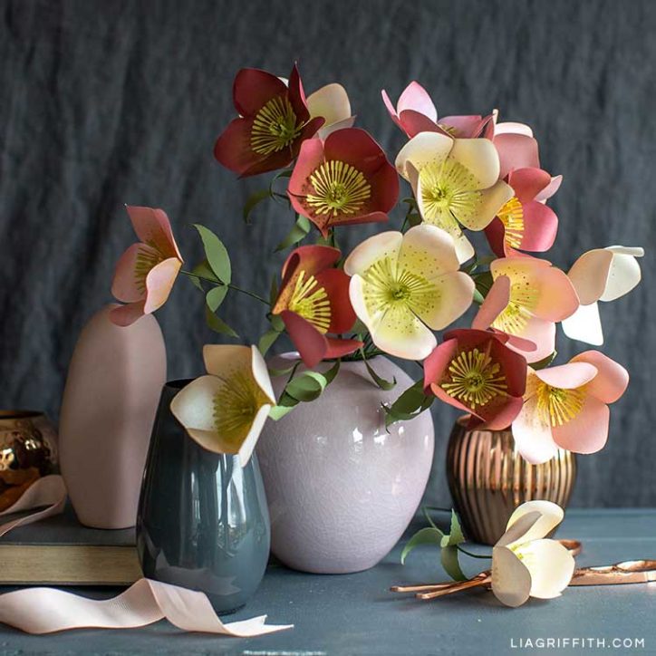 Video Tutorial: Frosted Paper Hellebore Flowers - Lia Griffith