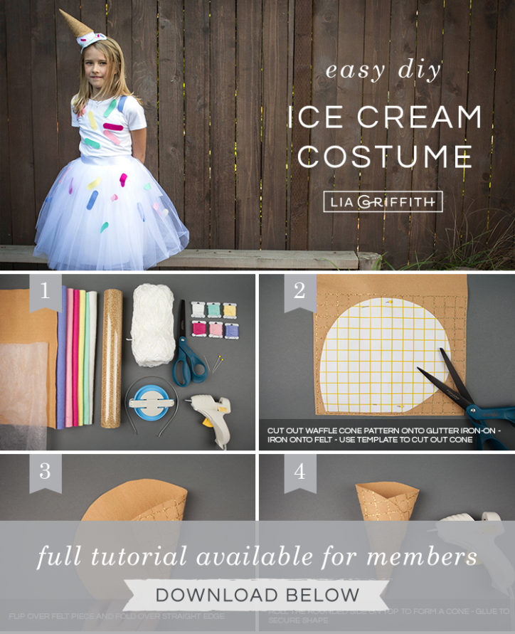 DIY Ice Cream Cone Costume for Halloween - Lia Griffith