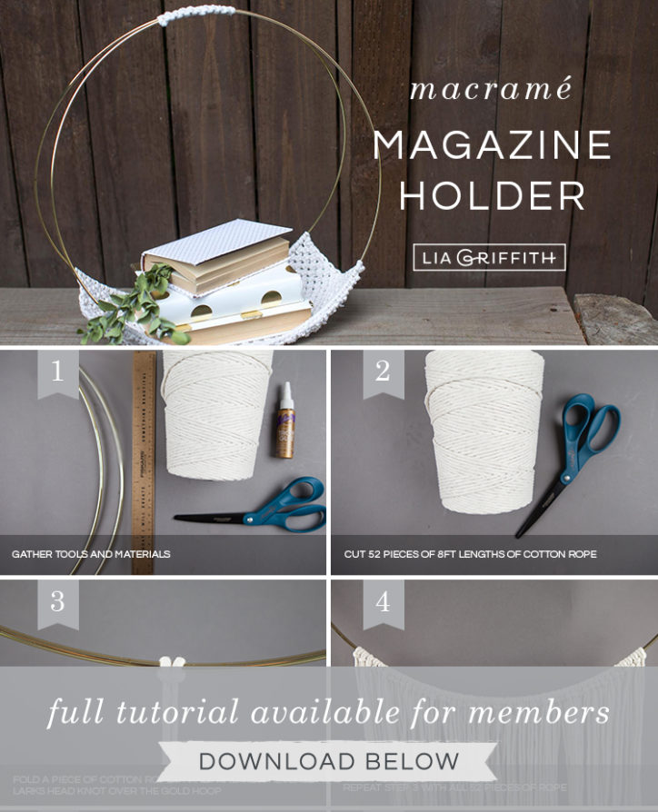 How to Make a Macrame Magazine Holder - Lia Griffith