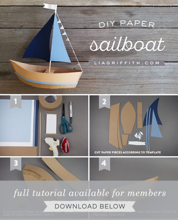 Ship Party Snacks with This DIY Paper Sailboat Centerpiece!
