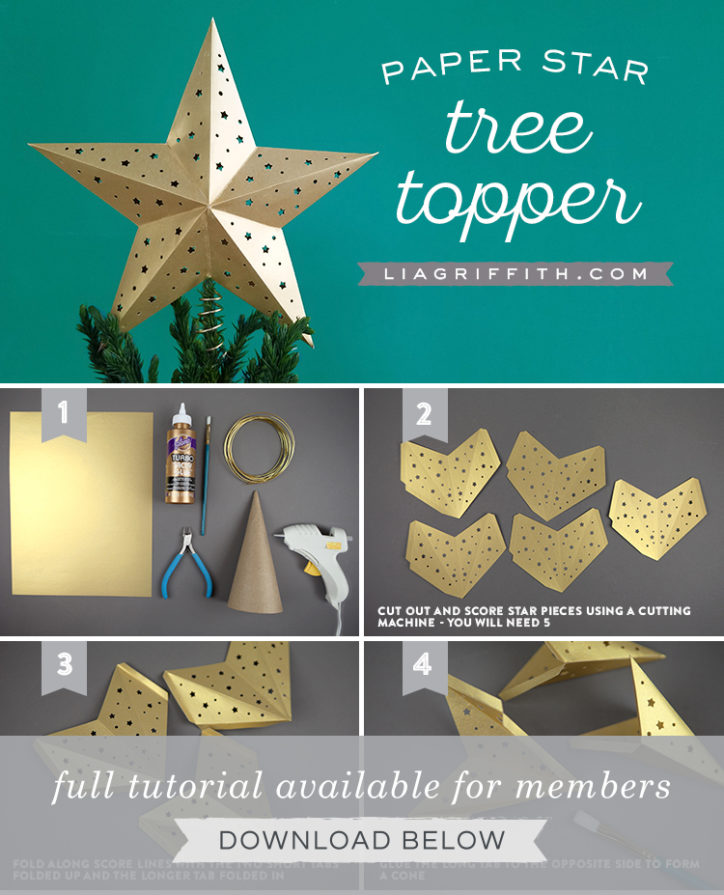 Paper Star Tree Topper - Lia Griffith