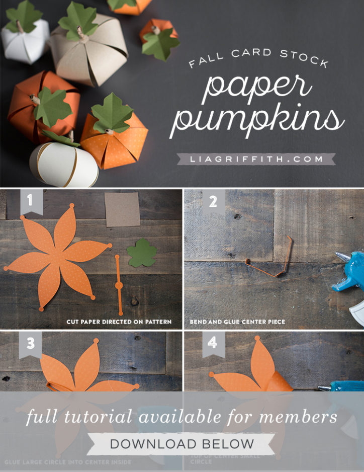 DIY Paper Pumpkin - Lia Griffith