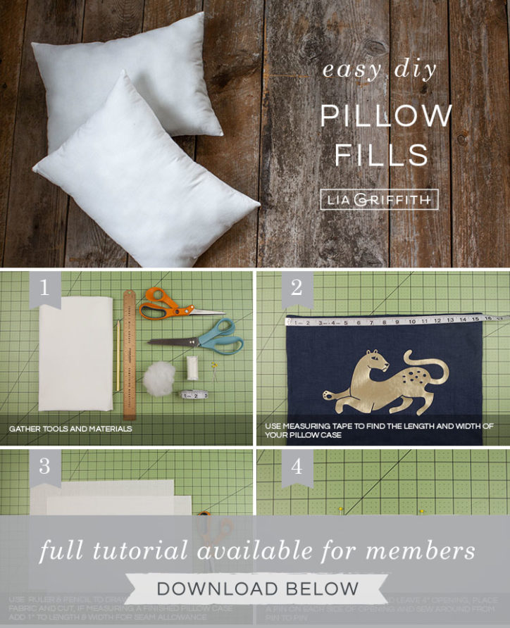 Simple Sewing Tutorial: How to Make Pillow Filling - Lia Griffith