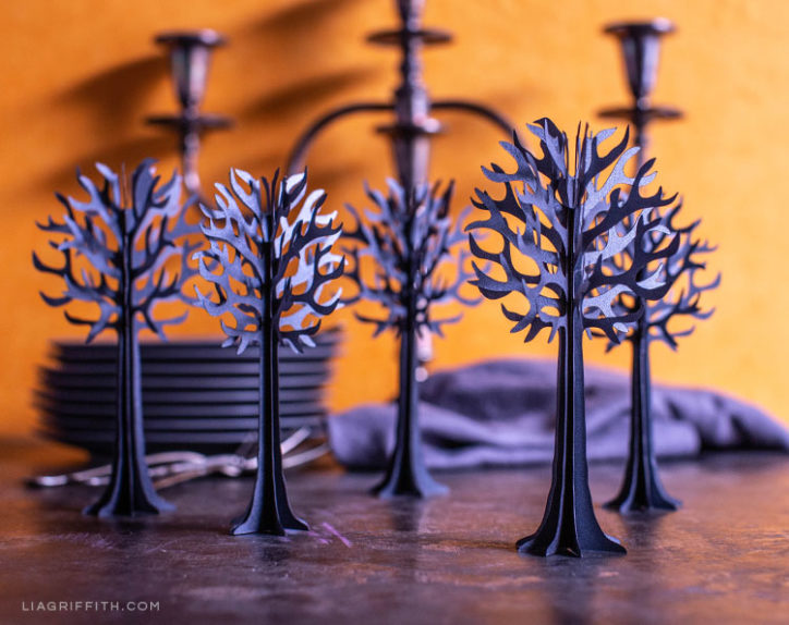 Spooky 3D Paper Tree Halloween Decorations - Lia Griffith