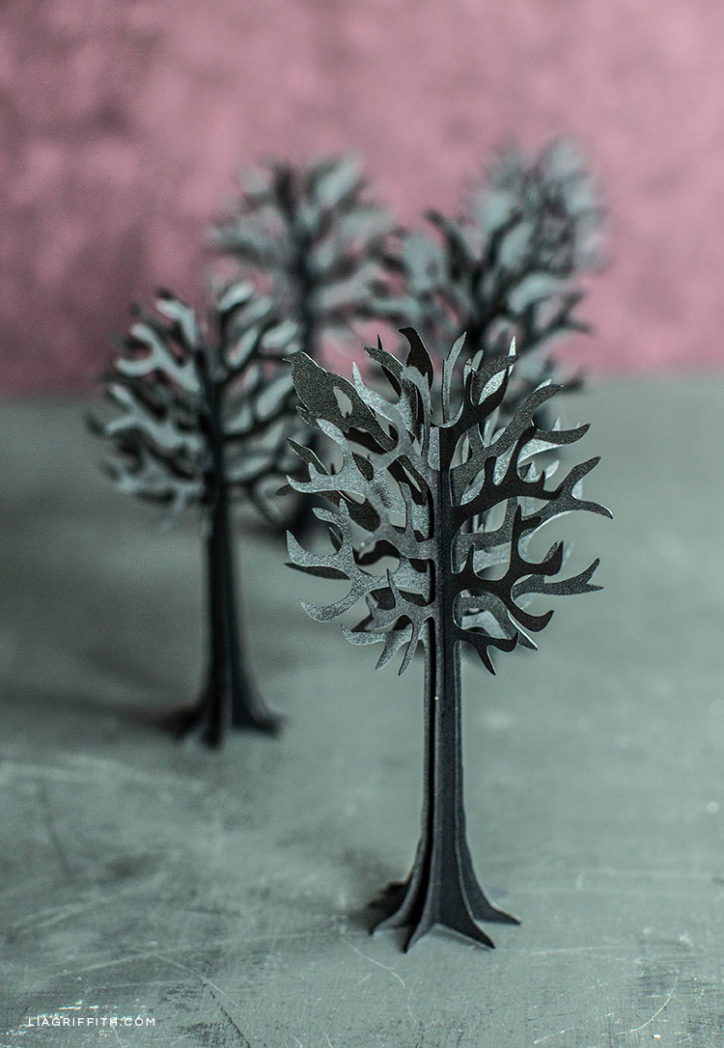 Spooky 3D Paper Tree Halloween Decorations - Lia Griffith