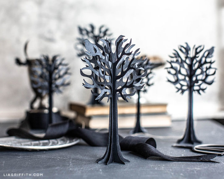 Spooky 3D Paper Tree Halloween Decorations - Lia Griffith