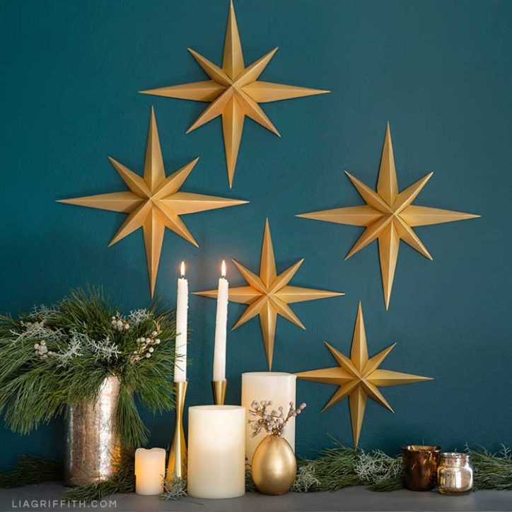 3D Paper Stars for Your DIY Wall Décor - Lia Griffiith