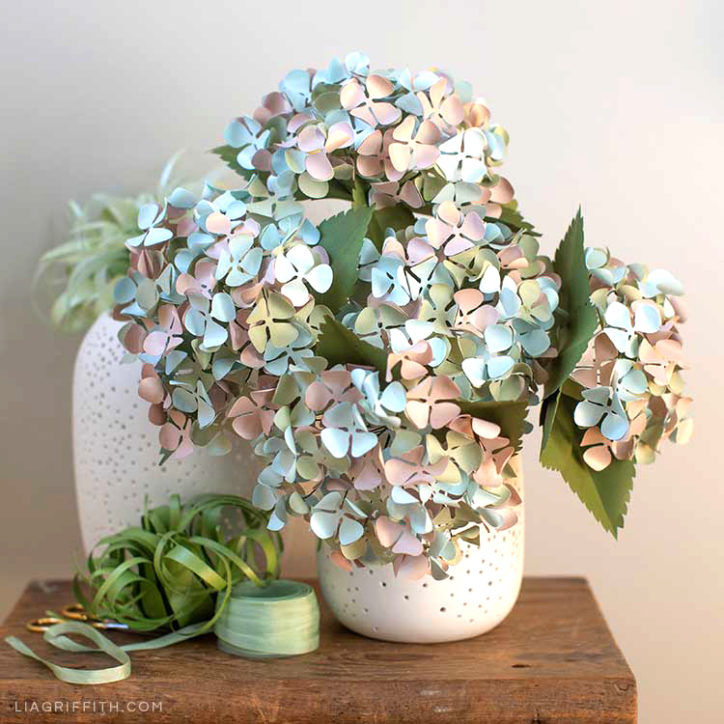 Video Tutorial: Frosted Paper Hydrangeas - Lia Griffith