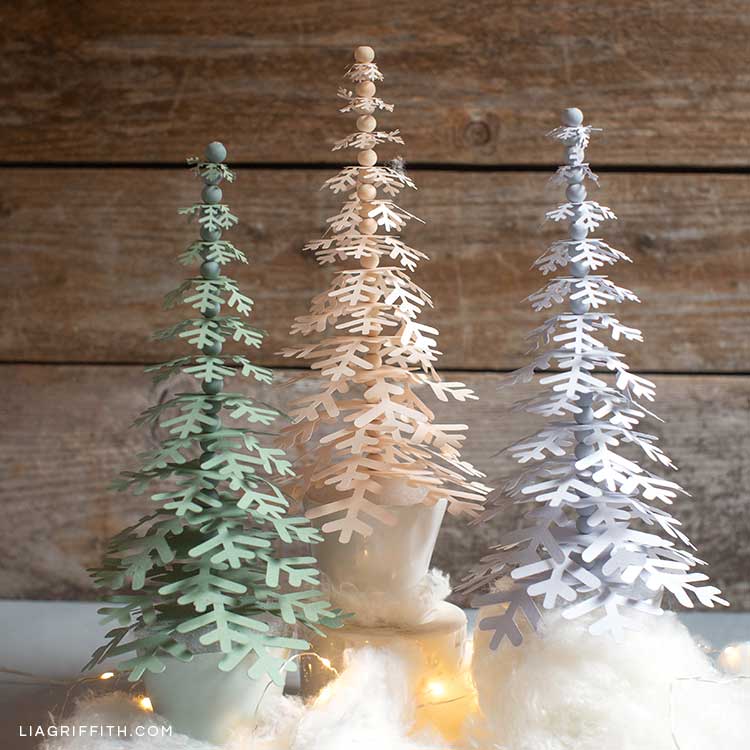 Paper Snowflake Trees for Your Holiday Décor - Lia Griffith