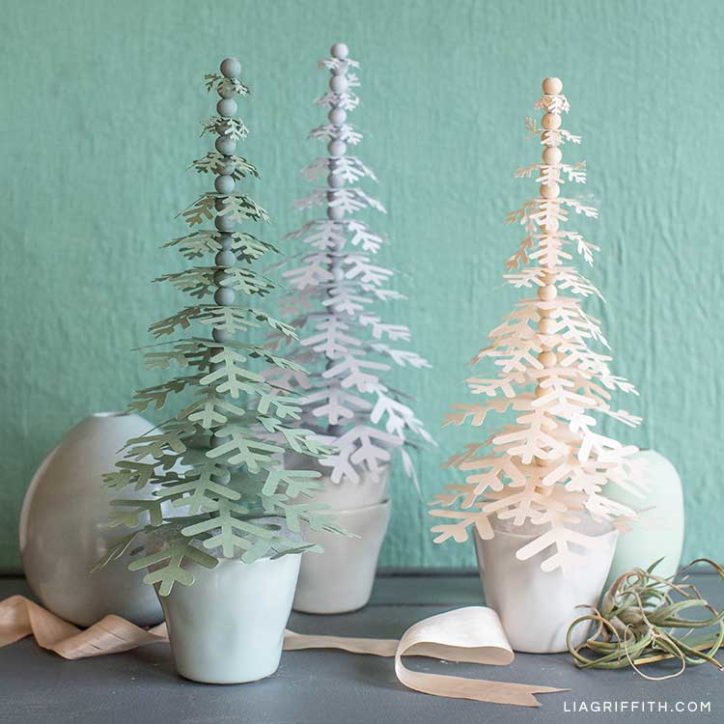 Paper Snowflake Trees for Your Holiday Décor - Lia Griffith