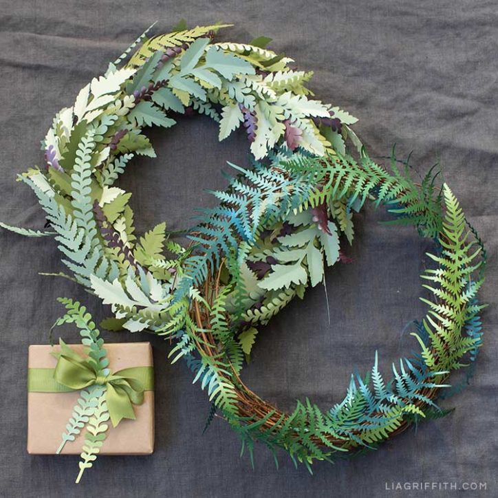 Frosted Paper Fern Arrangements DIY Tutorial - Lia Griffith