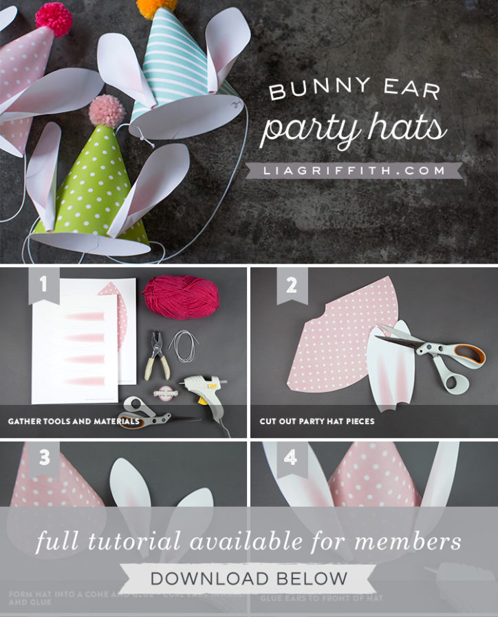 Printable Easter Party Hats for Kids