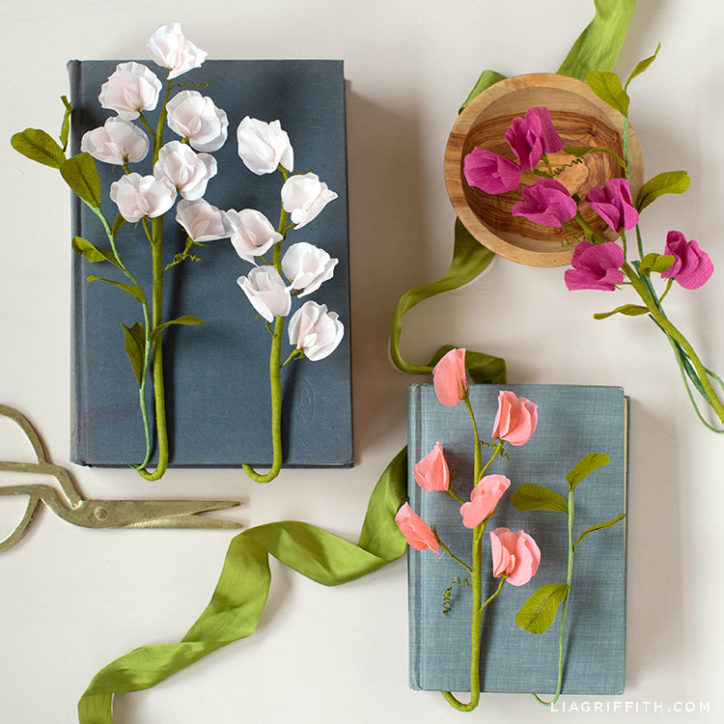 DIY Flowers: Crepe Paper Sweet Peas - Lia Griffith