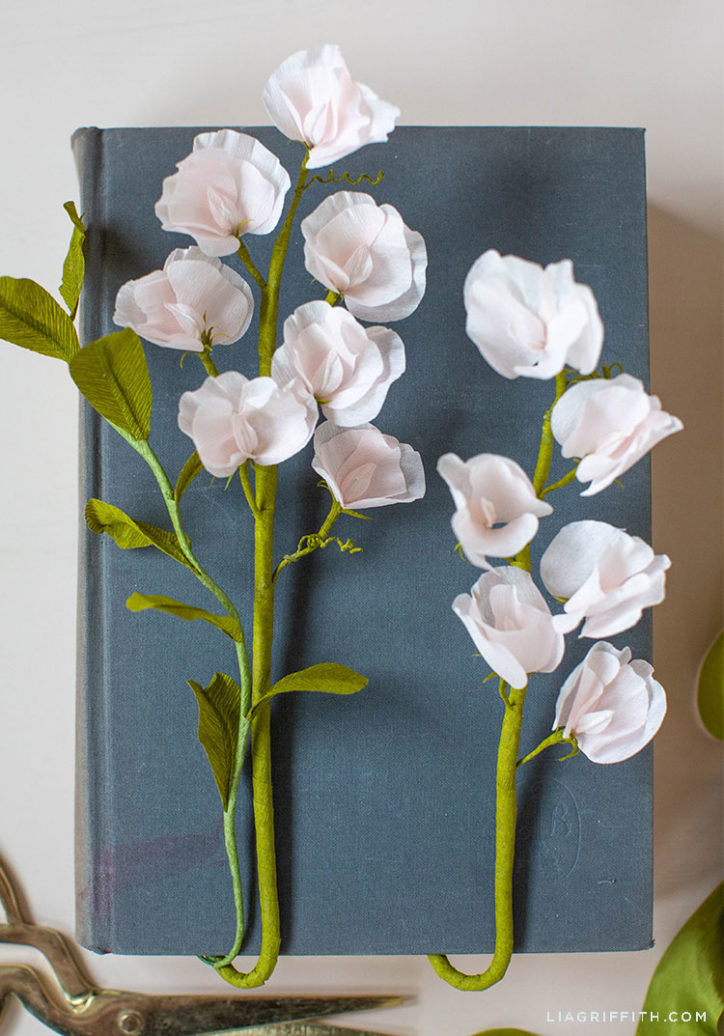 DIY Flowers: Crepe Paper Sweet Peas - Lia Griffith