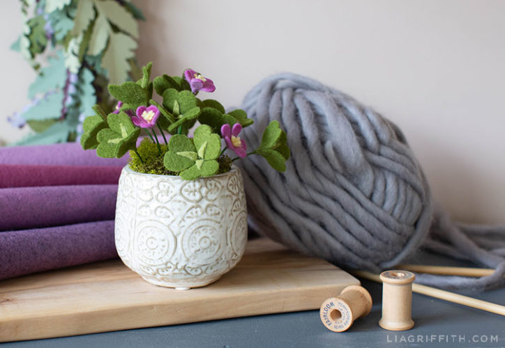 How to Make a Felt Clover Plant for St. Patrick's Day - Lia Griffith