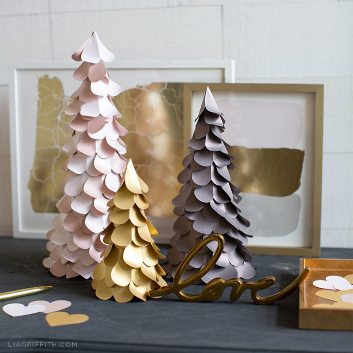 DIY Décor: Pretty Paper Heart Trees - Lia Griffith