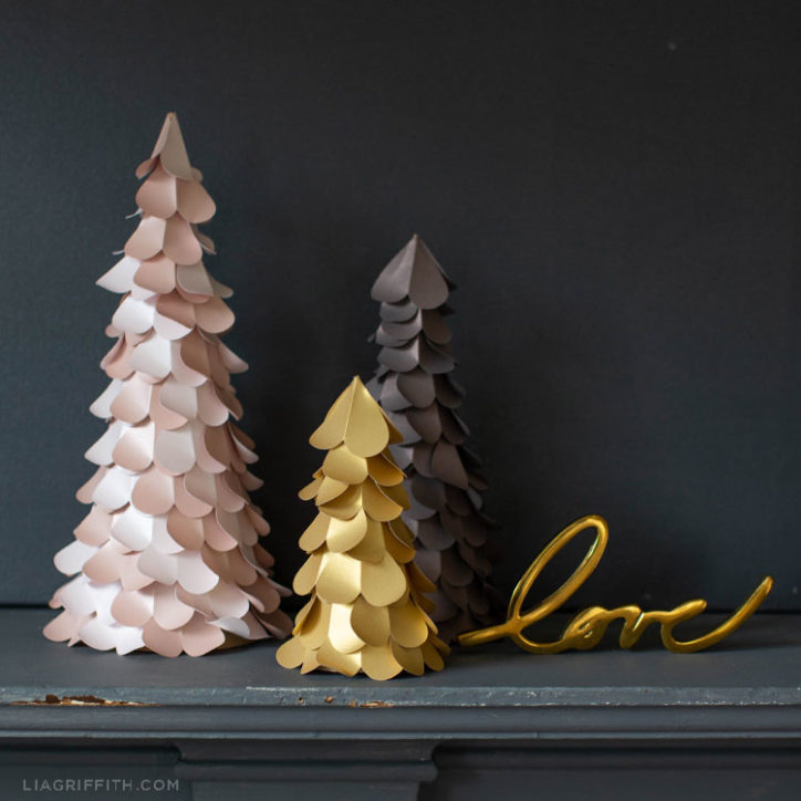 DIY Décor: Pretty Paper Heart Trees - Lia Griffith