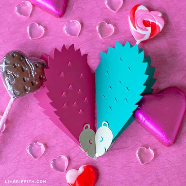Papercut Hedgehog Valentines - Lia Griffith