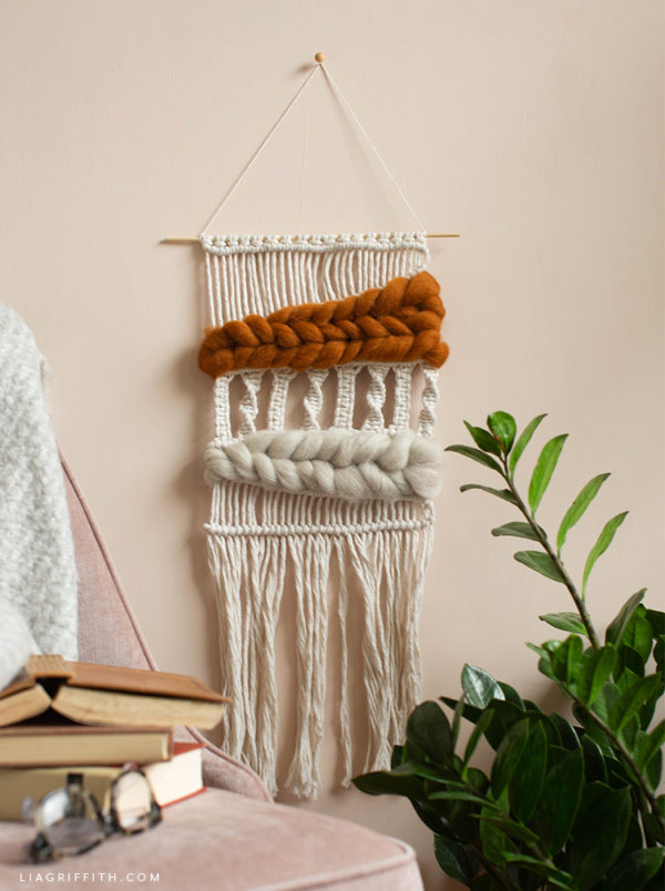 Macramé and Woven Wool Wall Hanging - Lia Griffith