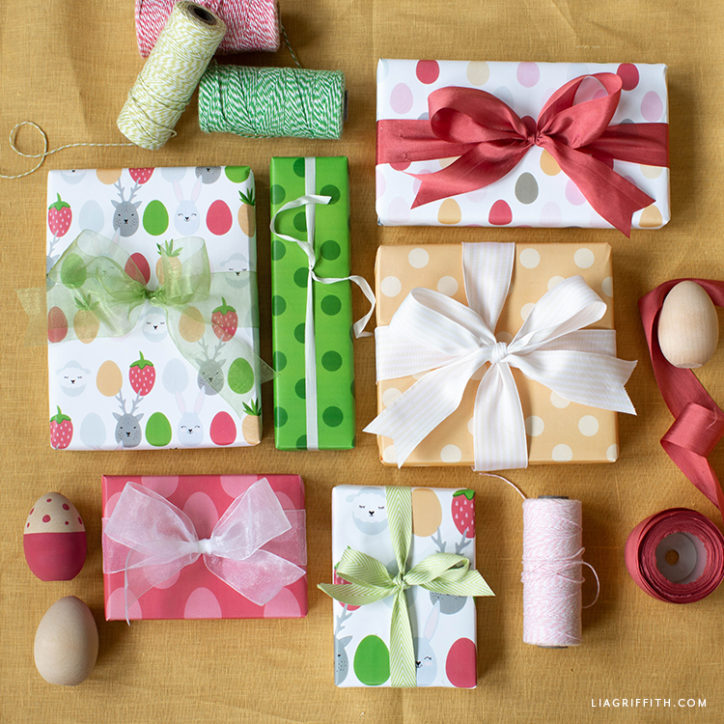 Cute Easter Gift Wrap You Can Print & Cut at Home - Lia Griffith