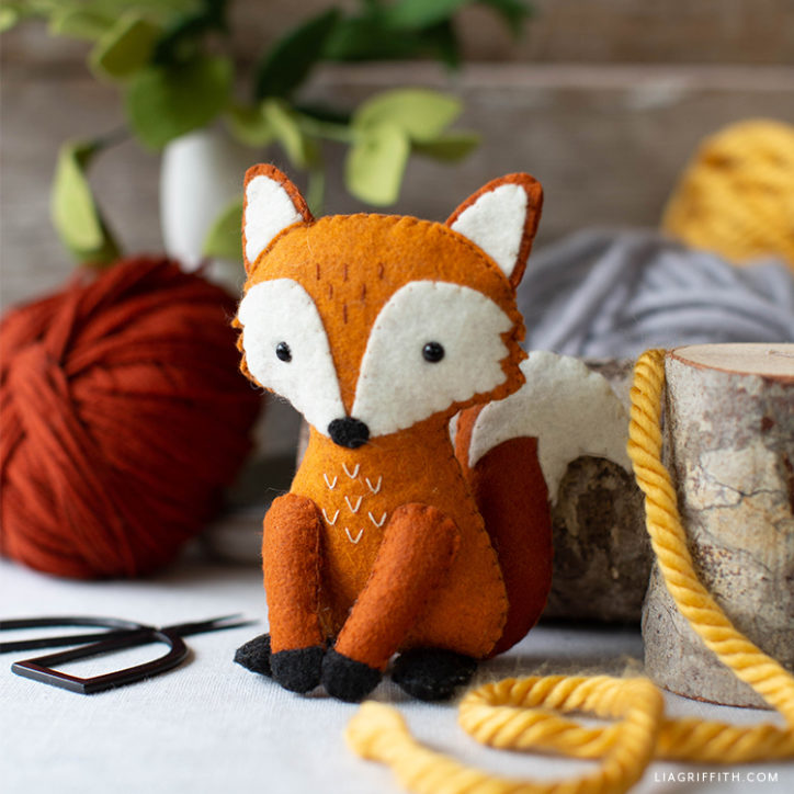 Felt Red Fox Stuffie DIY Tutorial - Lia Griffith