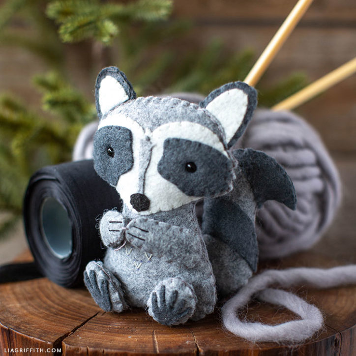 Felt Raccoon Stuffie Tutorial- Lia Griffith