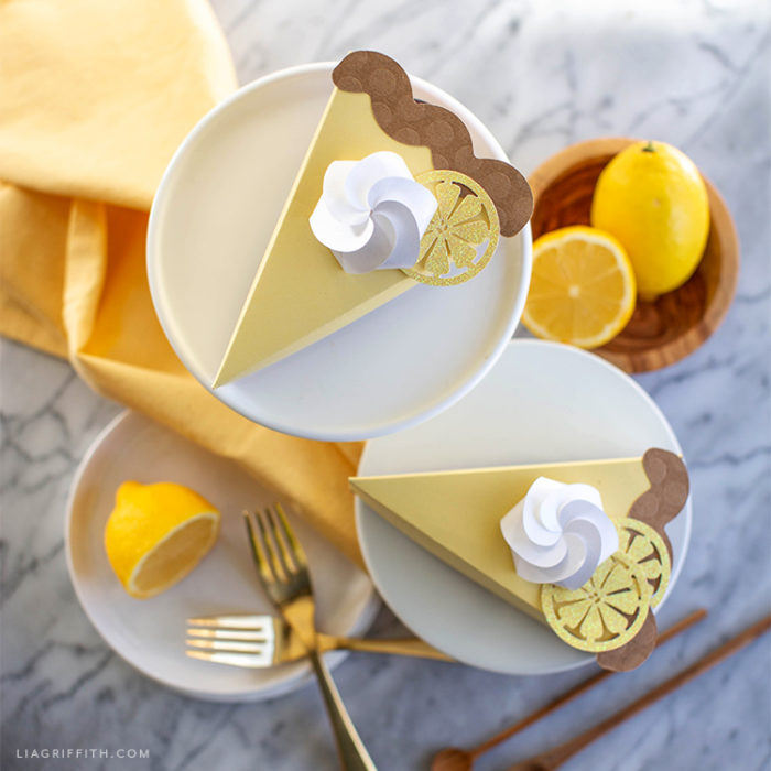 Easy DIY Craft: Paper Lemon Tart Pie Boxes - Lia Griffith