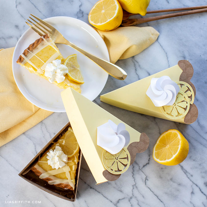 Easy DIY Craft: Paper Lemon Tart Pie Boxes - Lia Griffith