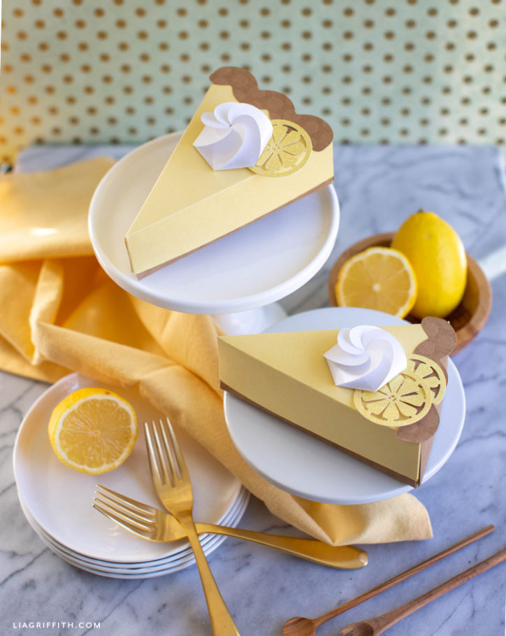 Easy DIY Craft: Paper Lemon Tart Pie Boxes - Lia Griffith