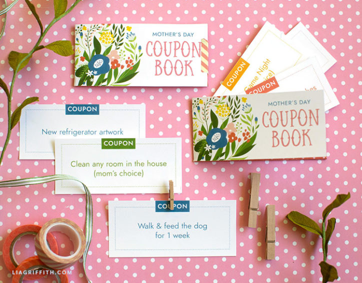 Make Your Own Printable Coupon Book for Mother's Day - Lia Griffith