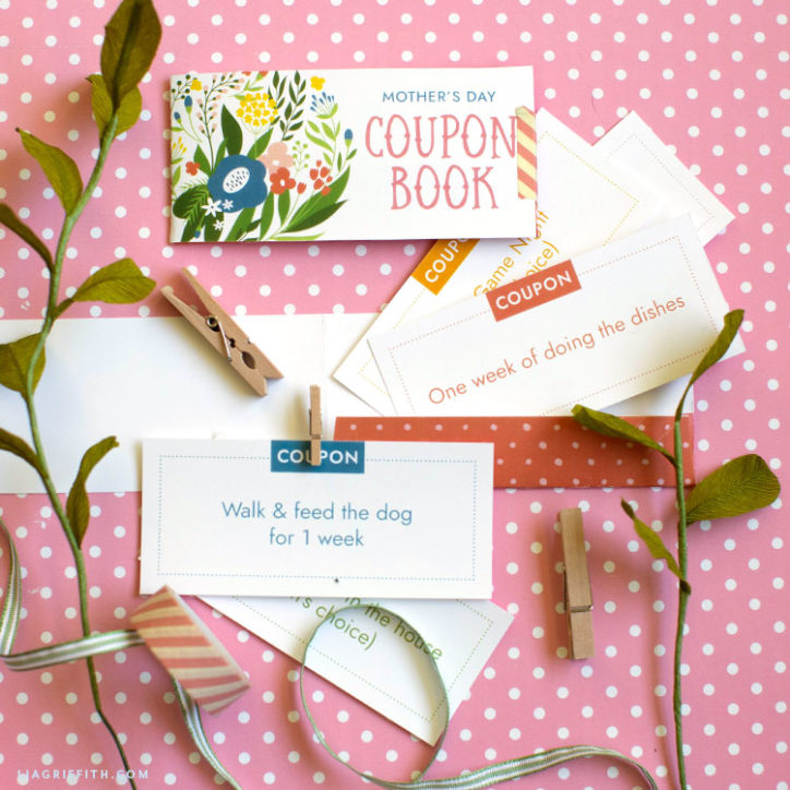 Make Your Own Printable Coupon Book for Mother's Day - Lia Griffith
