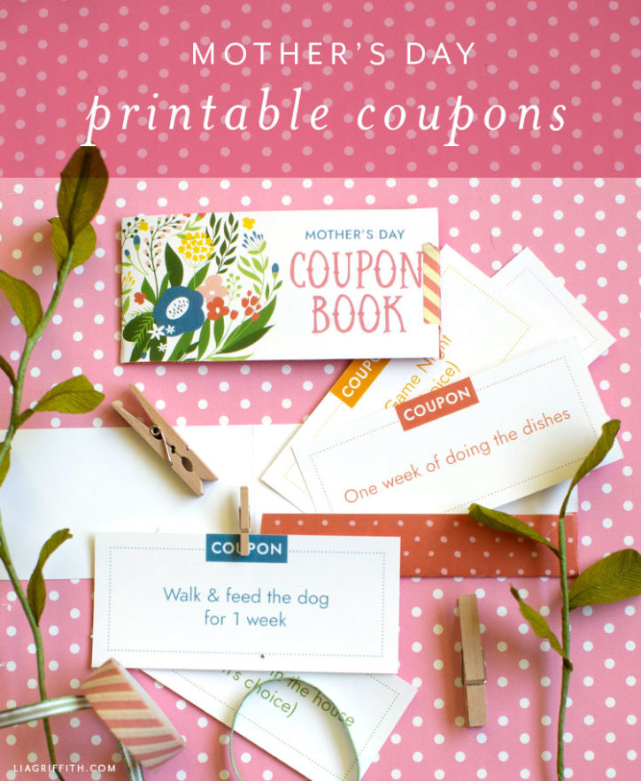 Make Your Own Printable Coupon Book for Mother's Day - Lia Griffith