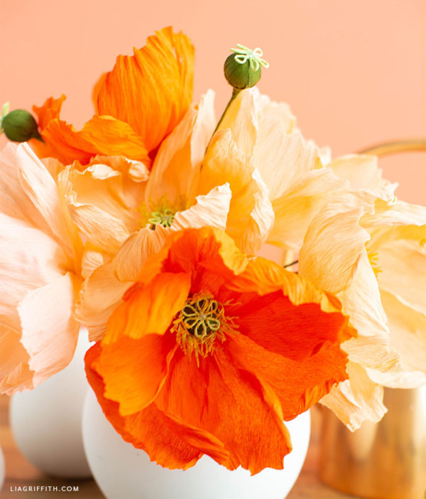 Crepe Paper Poppy Flower Kit Video Workshop - Lia Griffith