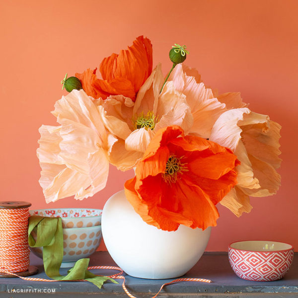 Crepe Paper Poppy Flower Kit Video Workshop - Lia Griffith