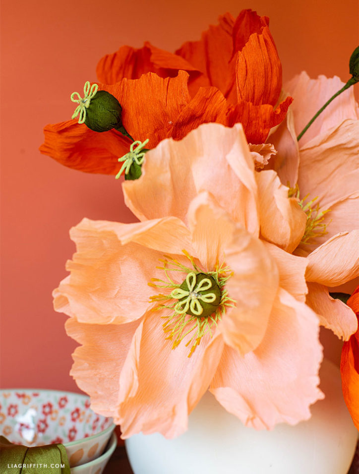 Crepe Paper Poppy Flower Kit Video Workshop - Lia Griffith