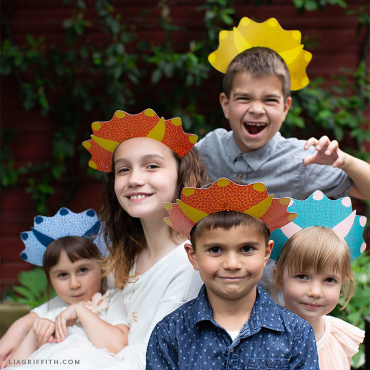 DIY Dinosaur Headbands for Kid's Birthday Party - Lia Griffith