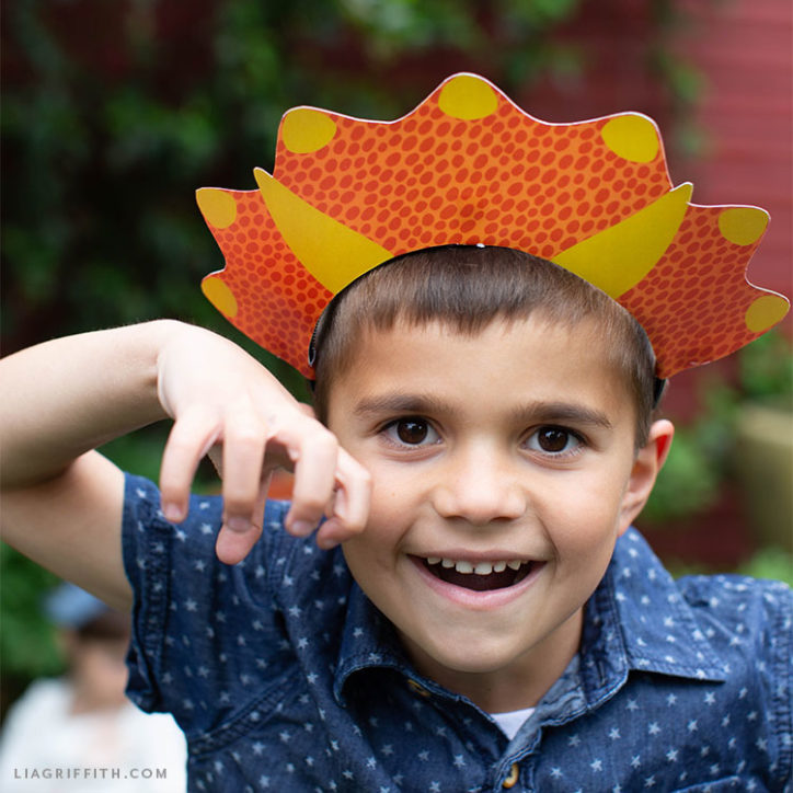 DIY Dinosaur Headbands for Kid's Birthday Party - Lia Griffith