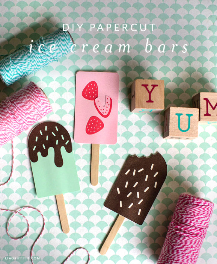 Easy Crafts for Kids: Papercut Ice Cream Bars - Lia Griffith