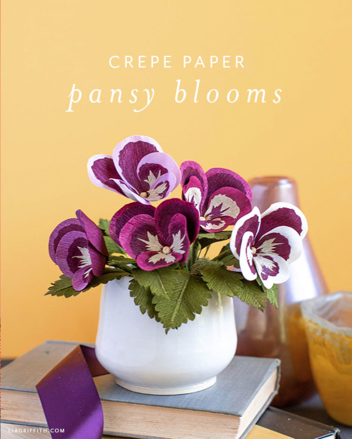 Crepe Paper Pansies: Flower Template & Tutorial - Lia Griffith