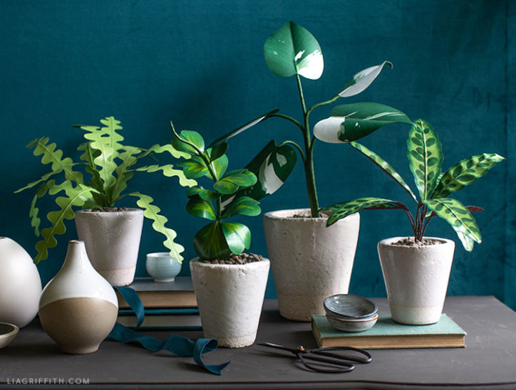 4 Easy DIY Paper Plants for Your Home or Office - Lia Griffith