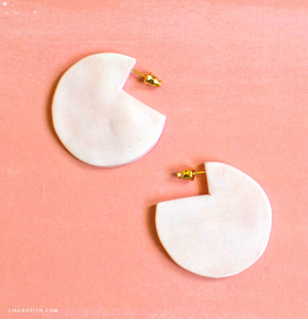 Cute Geometric Clay Earrings DIY Tutorial - Lia Griffith