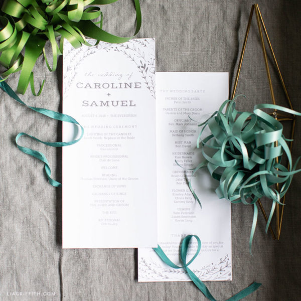 Rustic Wedding Programs You Can Print at Home - Lia Griffith
