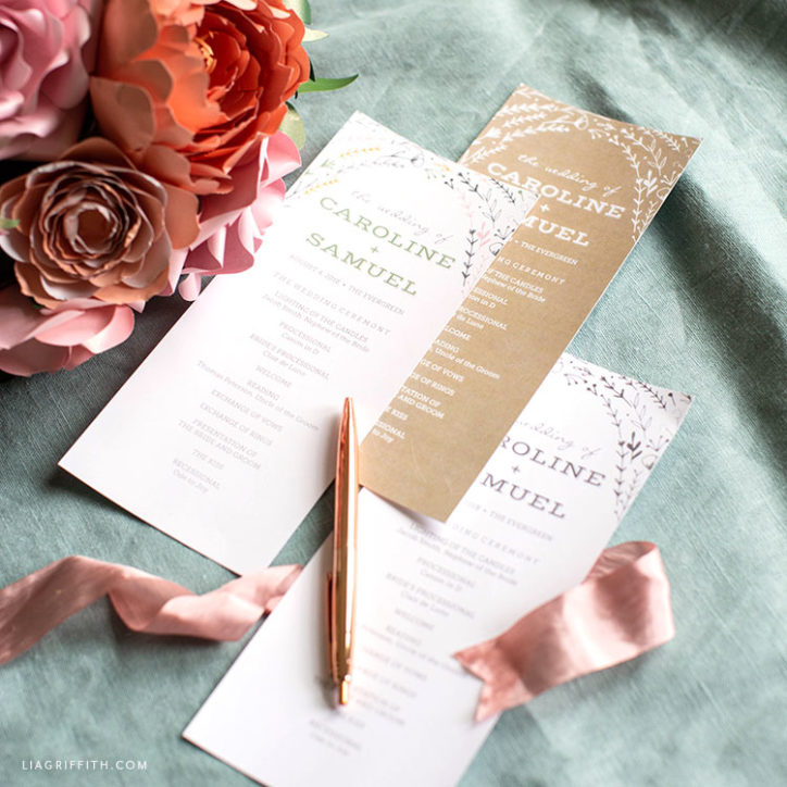 Rustic Wedding Programs You Can Print at Home - Lia Griffith