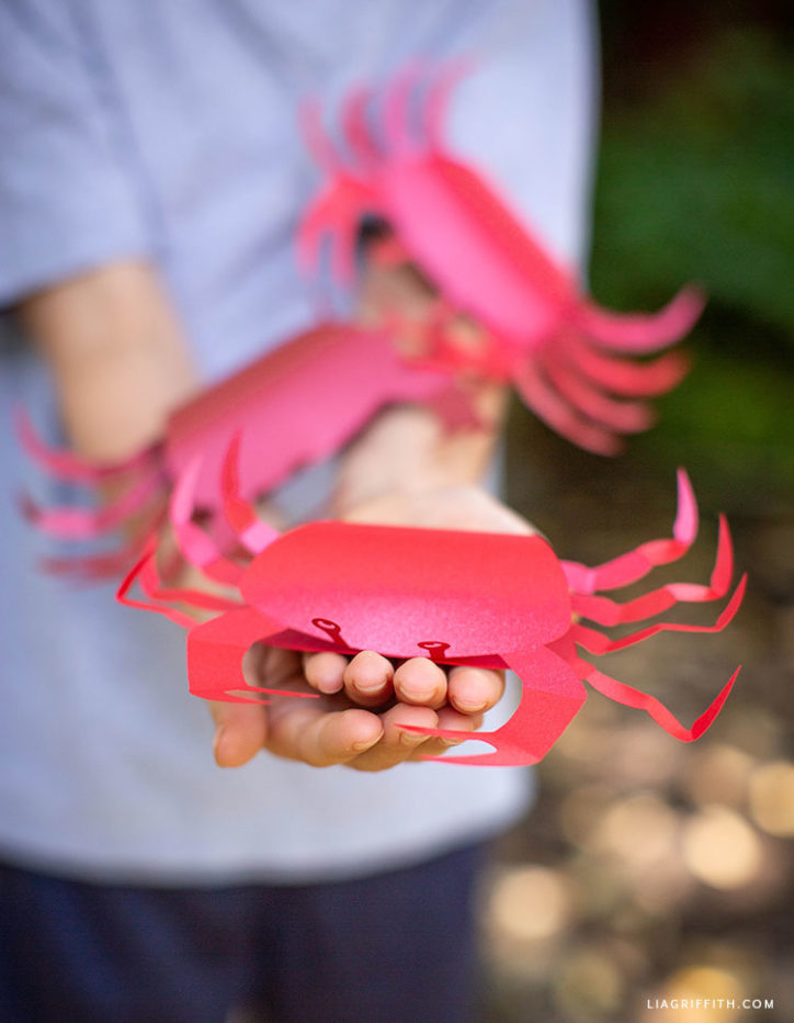 Cute Paper Crabs for Your Nautical or Beach Theme Party - Lia Griffith