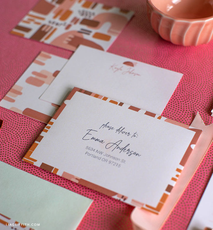 Free Printable Note Cards, Address Labels, & Envelopes - Lia Griffith