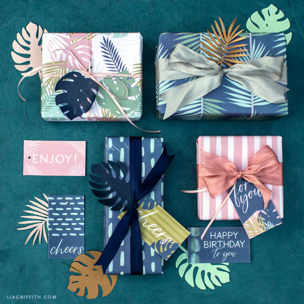 Print Your Own Tropical Wrapping Paper & Gift Tags - Lia Griffith