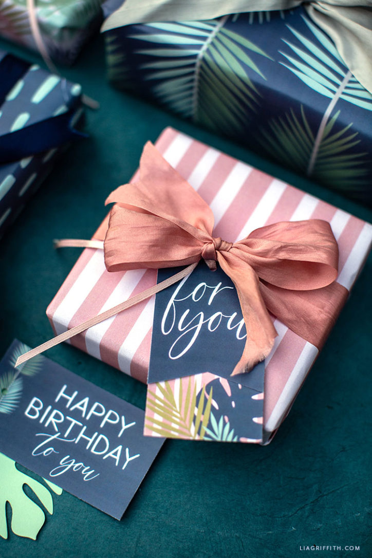 Print Your Own Tropical Wrapping Paper & Gift Tags - Lia Griffith