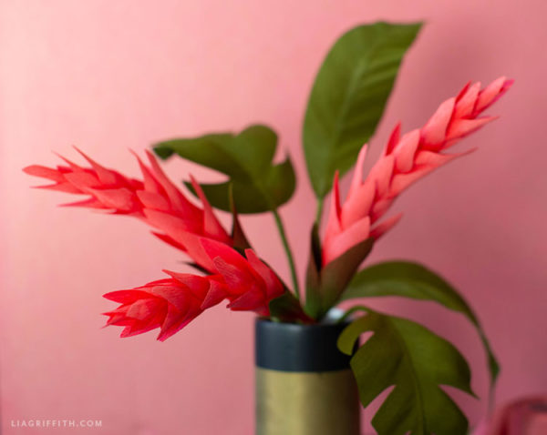 Crepe Paper Ginger Flower DIY Tutorial - Lia Griffith