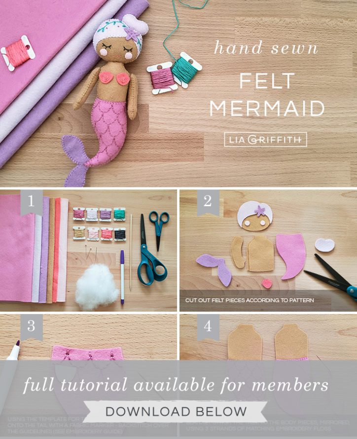 Craft This Beautiful Felt Mermaid Doll With Our DIY Template
